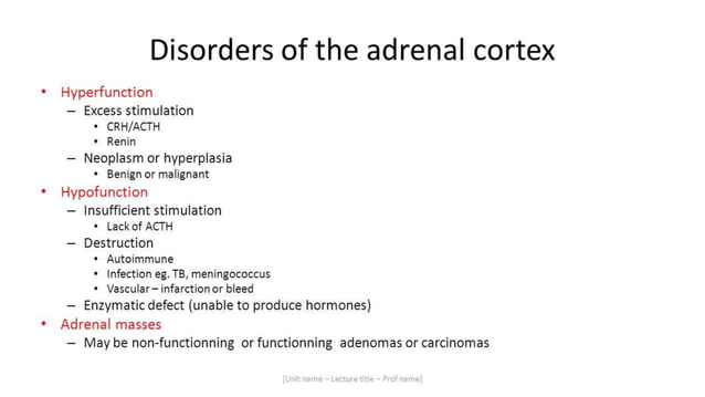 adrenal cortex disorders endocrinology p | PPTX