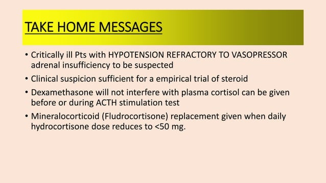 ADRENAL CRISIS.pptx | Endocrine and Metabolic Diseases | Diseases and ...