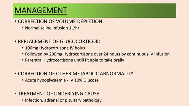 ADRENAL CRISIS.pptx | Endocrine and Metabolic Diseases | Diseases and ...