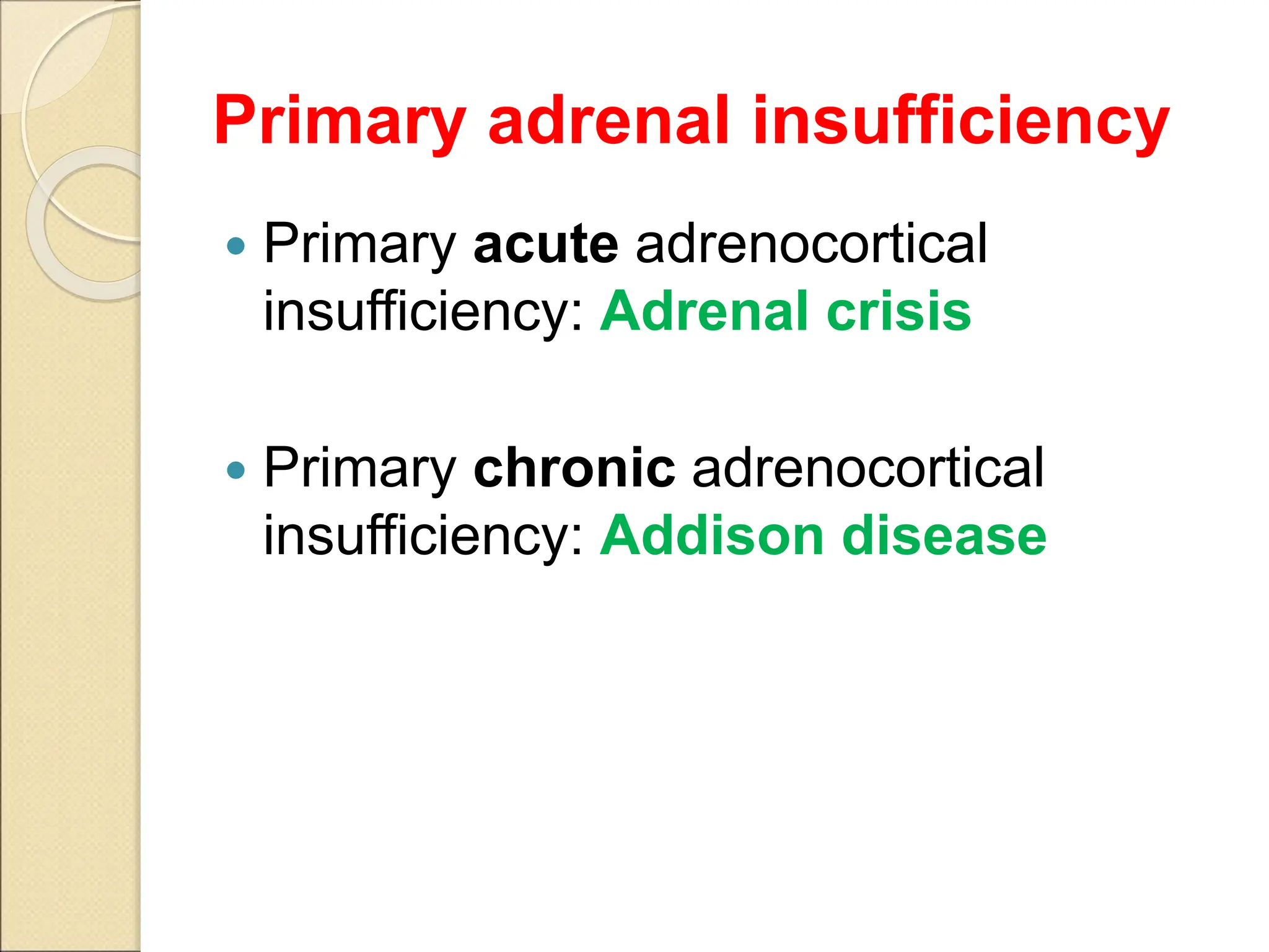 adrenal disorders I and causes and sign symptoms | PPT