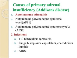 adrenal disorders I and causes and sign symptoms | PPT