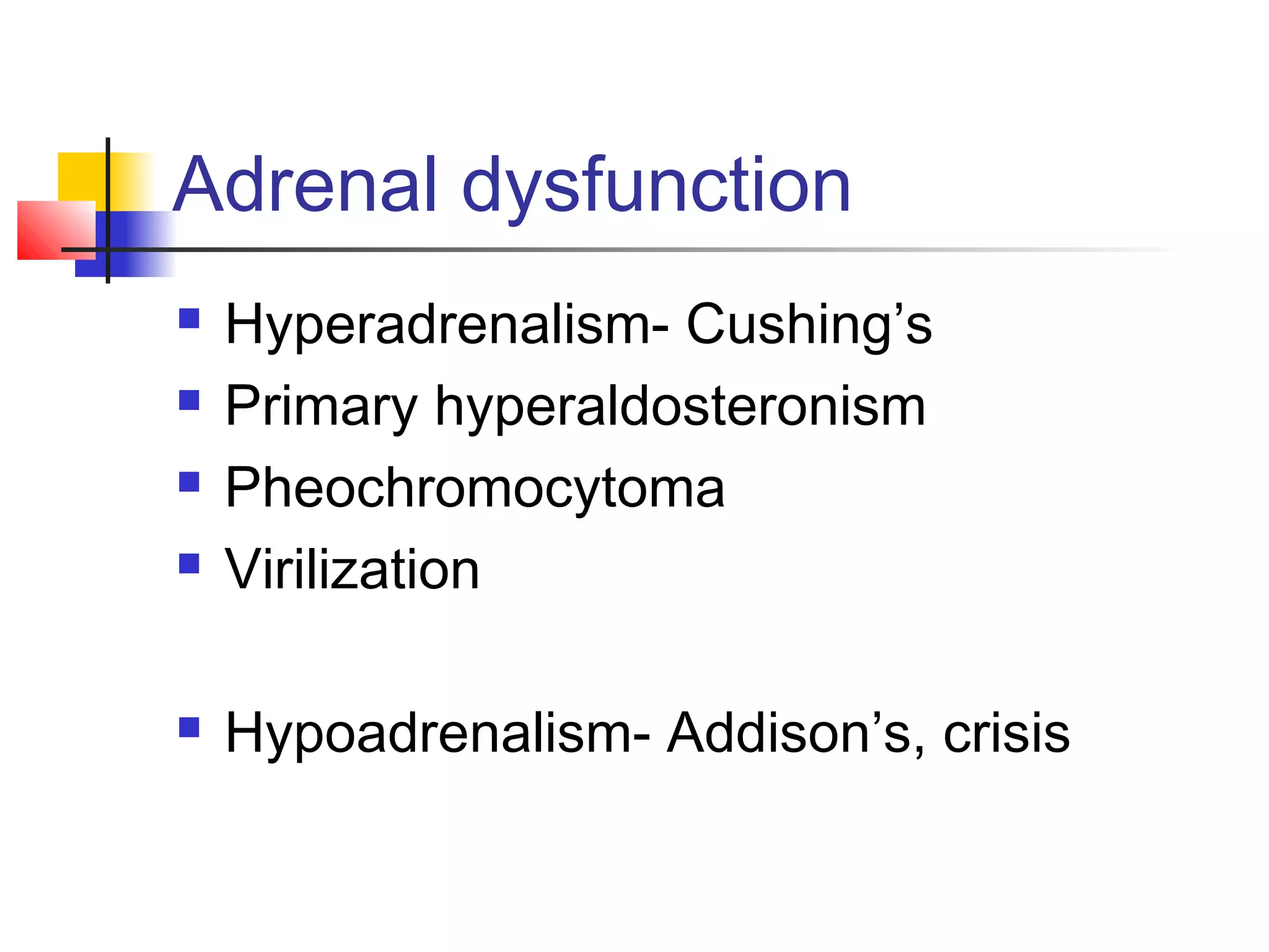 Adrenal dysfunction | PPT