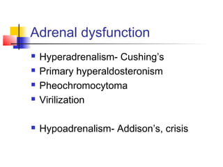 Adrenal dysfunction | PPT
