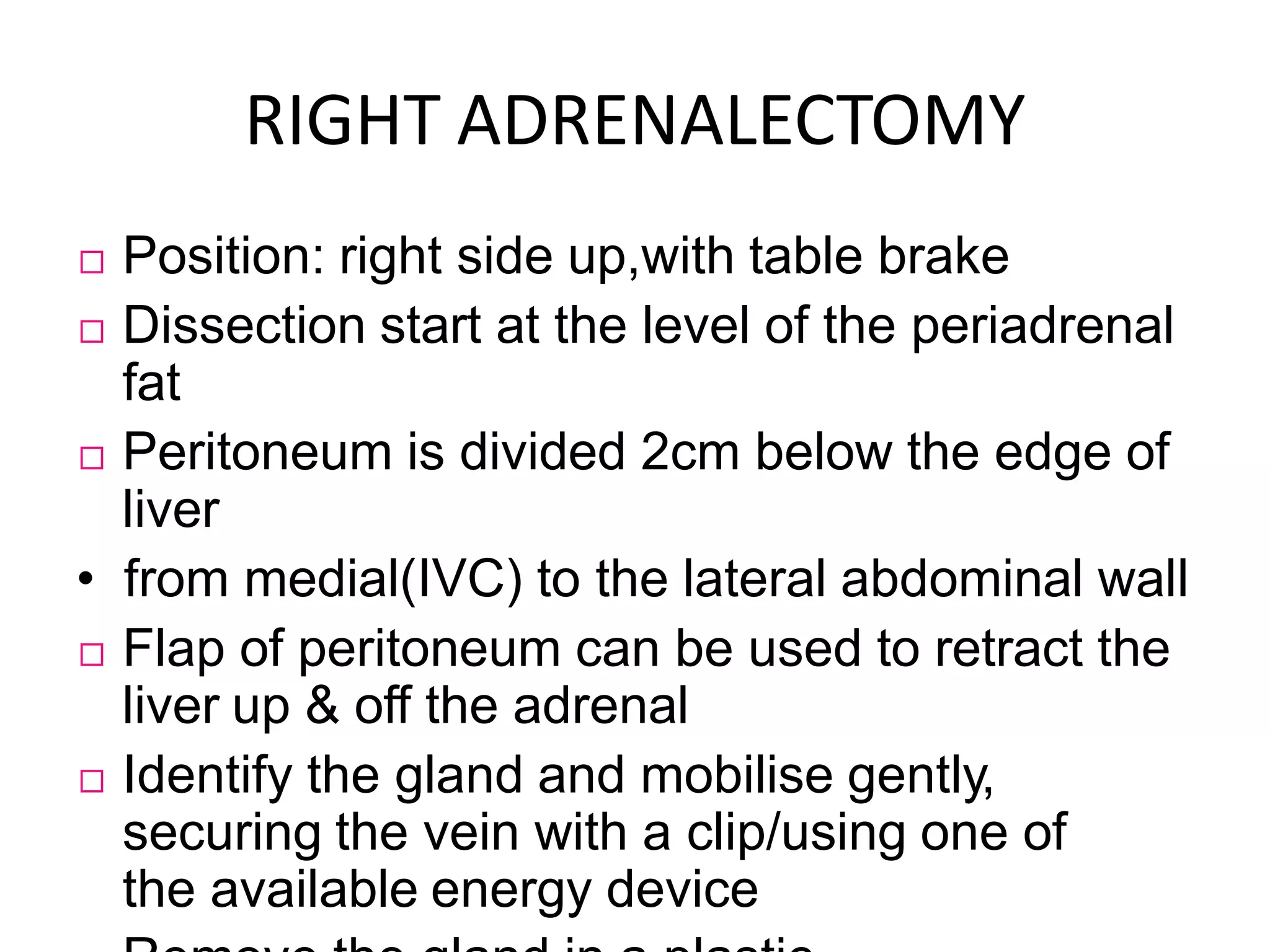 Adrenalectomy new | PPTX