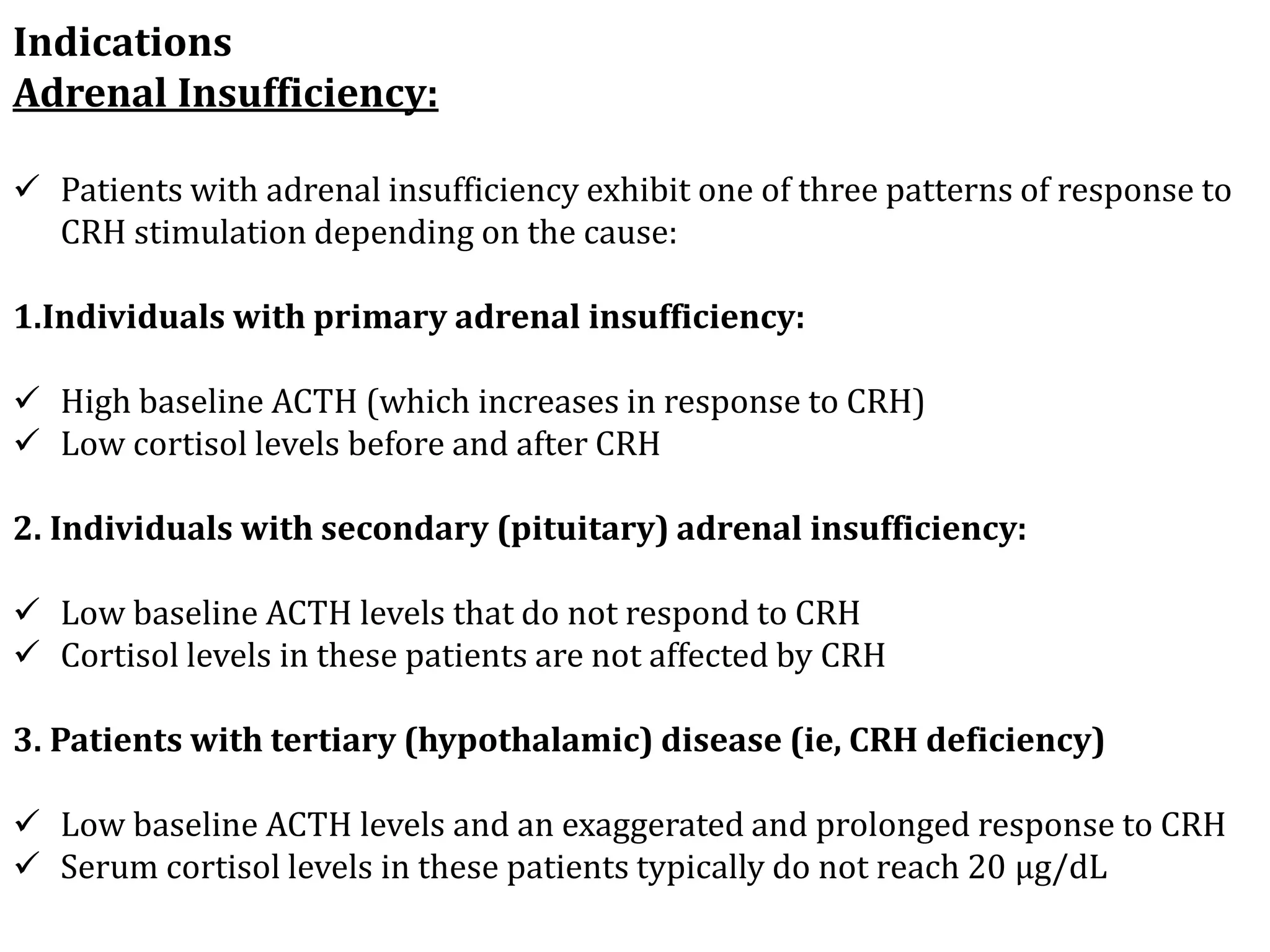 Adrenal Function Tests DETAILS OF ADRENAL FUNCTION TESTS AND CLINICAL ...