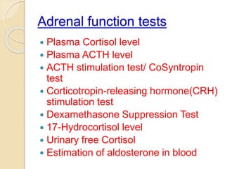 Adrenal Function Tests-3.pptxwhfbdqbfwwfjgwngnegenhndngssfb | PPTX