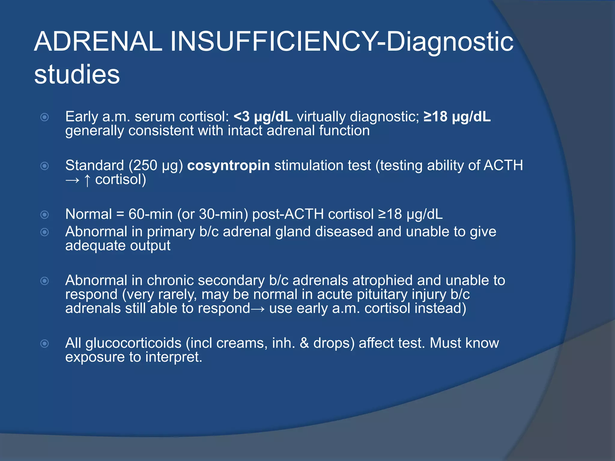 Cushing syndrome and Addison disease-Dr.Hamisi Mkindi | PPTX