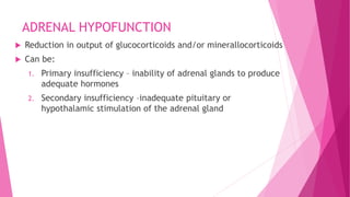 Adrenal gland disorders kinara | PPTX