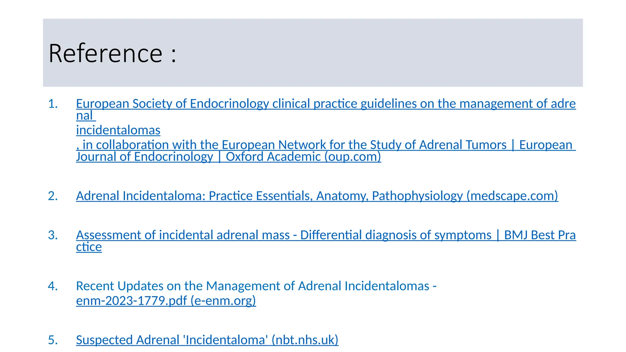 Overview of adrenal incidentaloma PPT- PPTX | PPTX
