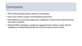 Overview of adrenal incidentaloma PPT- PPTX | PPTX