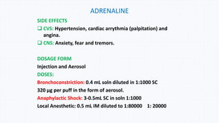 Adrenaline Dr-Z Pharmacy Practice Lectures | PPT