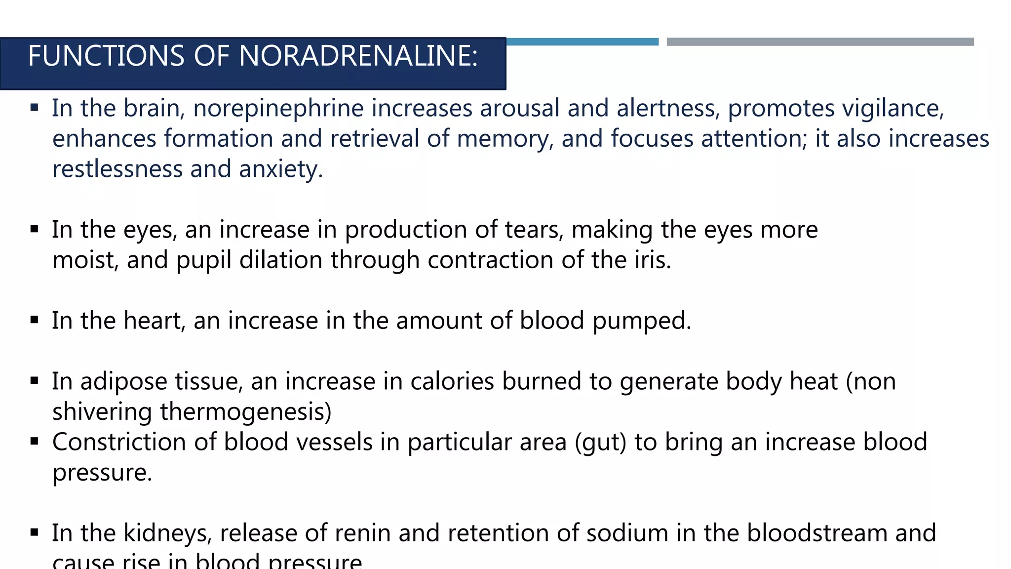 Adrenaline and noradrenaline | PPTX