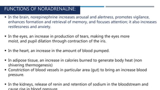 Adrenaline and noradrenaline | PPTX