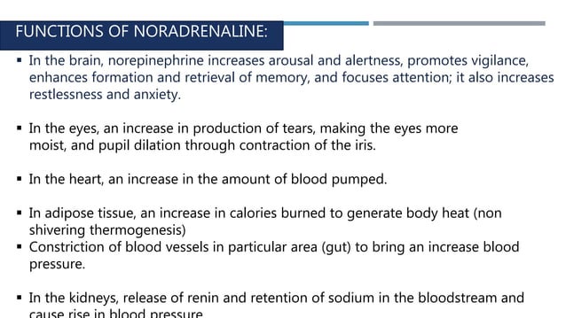Adrenaline and noradrenaline | PPTX | Endocrine and Metabolic Diseases ...