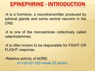 Pharmacology of Adrenaline as a neurotransmitter | PPTX | Heart and ...