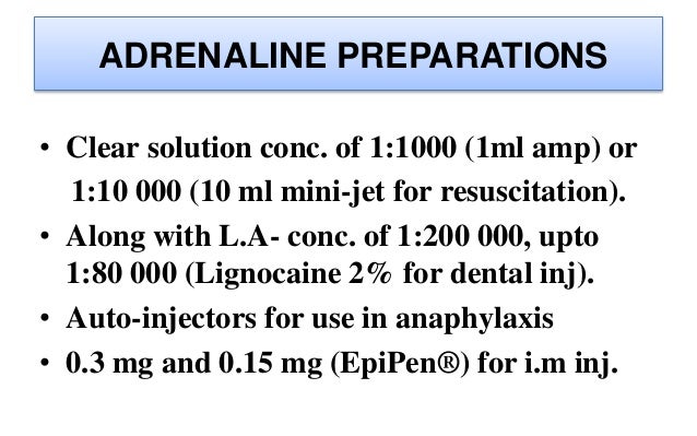 Adrenaline & Noradrenaline