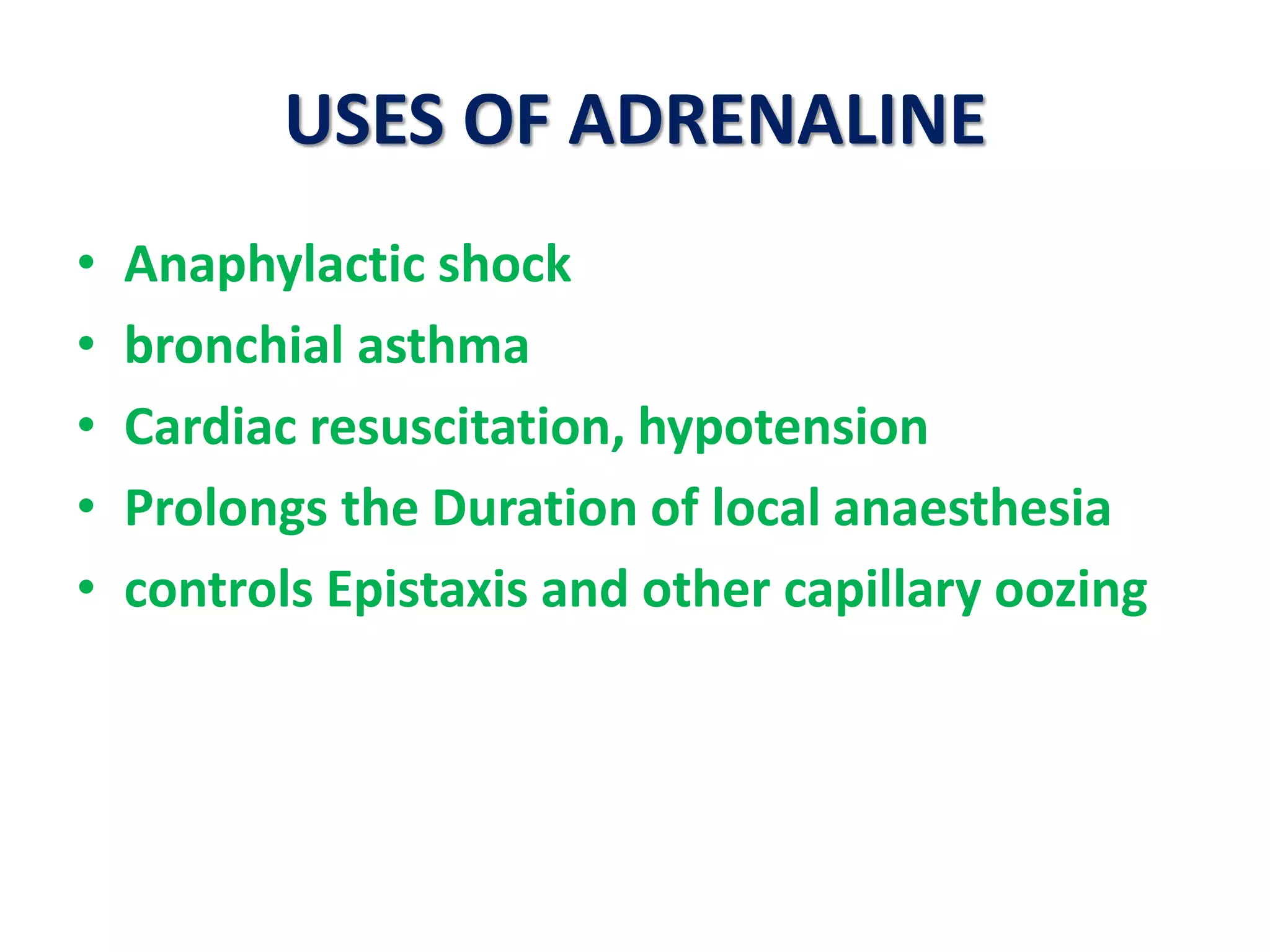 Adrenaline pharmacology | PPTX