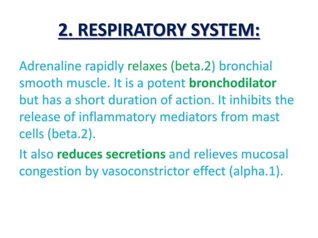 Adrenaline pharmacology | PPTX
