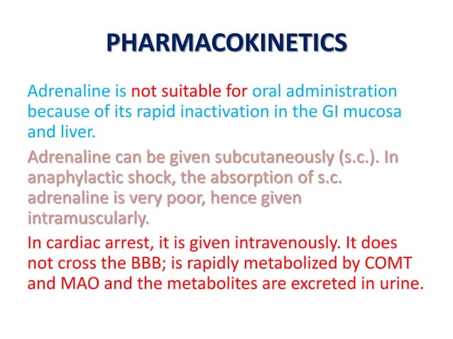 Adrenaline pharmacology | PPTX