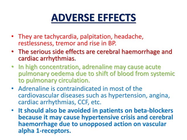 Adrenaline pharmacology | PPTX