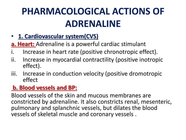Adrenaline pharmacology | PPT