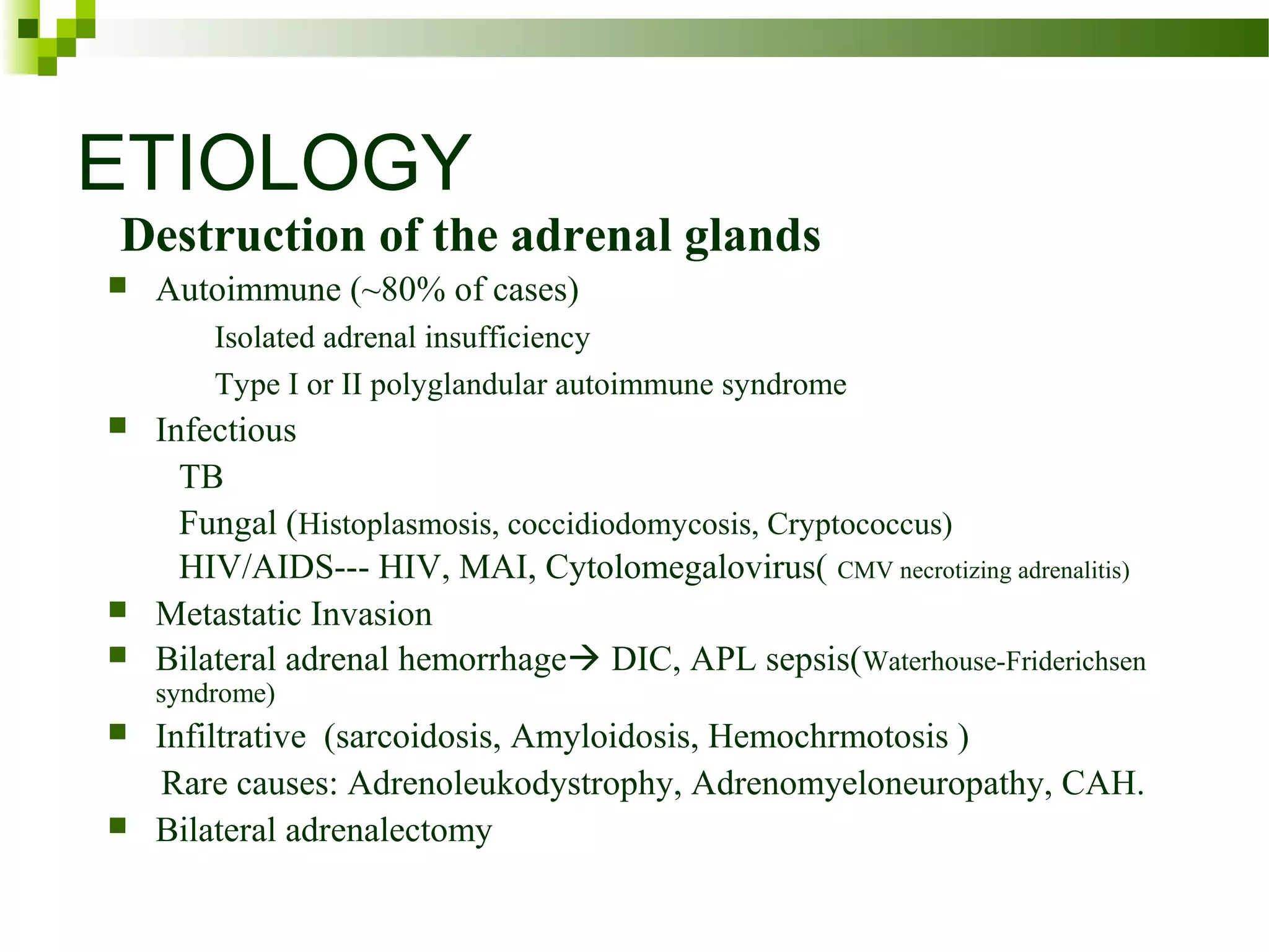 Adrenal insufficiency | PPT