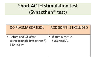 Adrenal insufficiency | PPTX