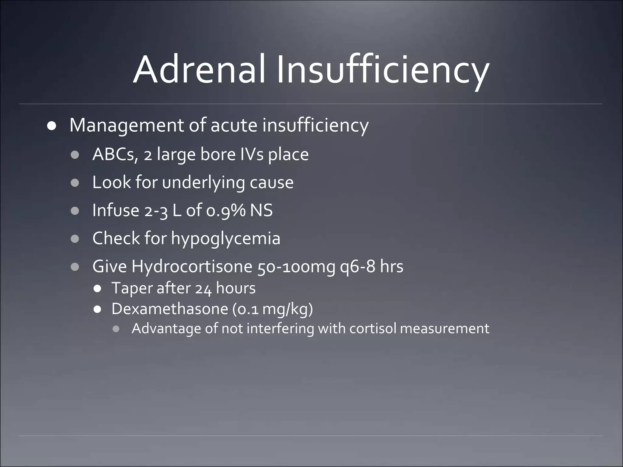 Adrenal insufficiency crisis | PPTX
