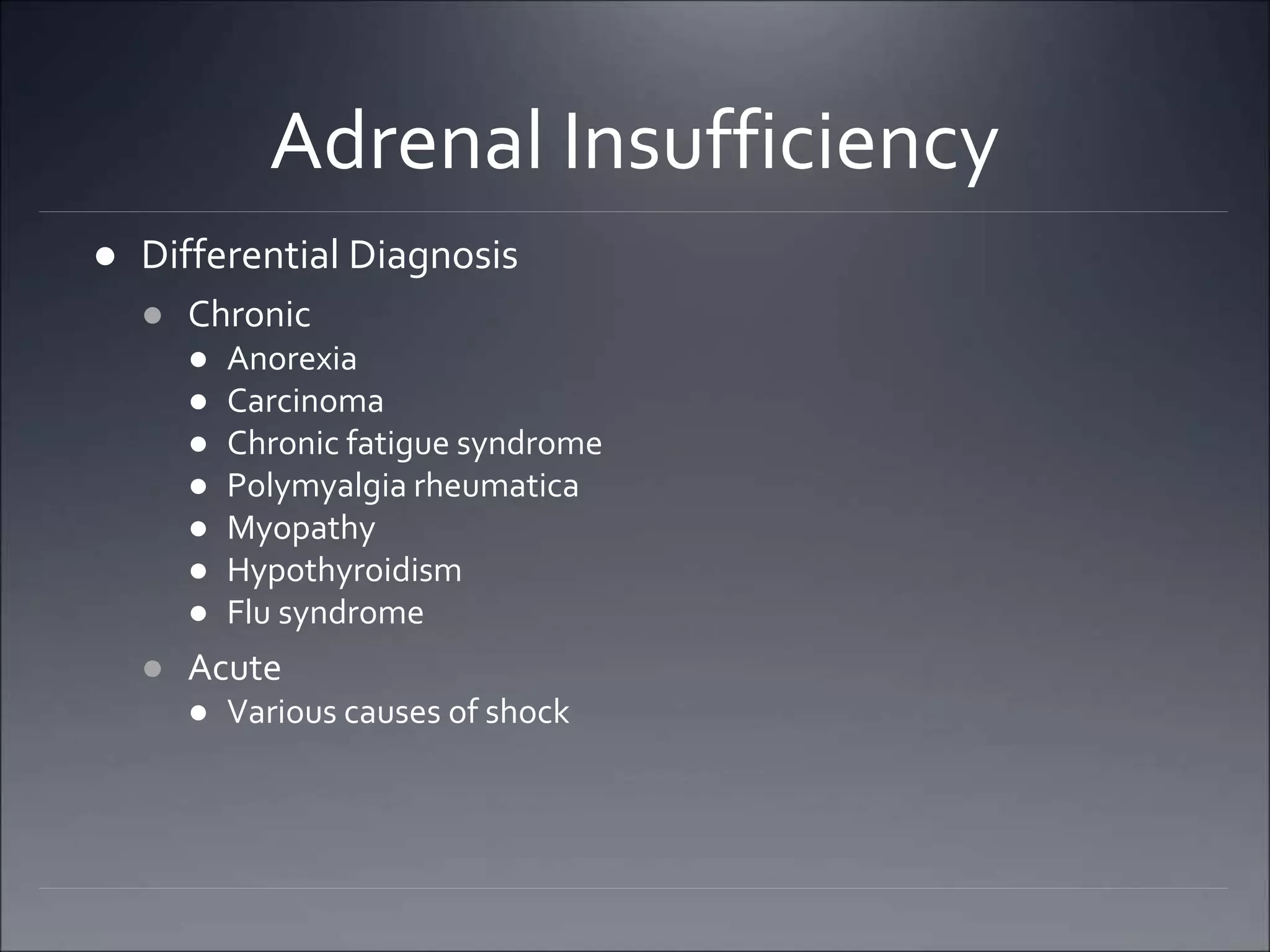 Adrenal insufficiency crisis | PPTX