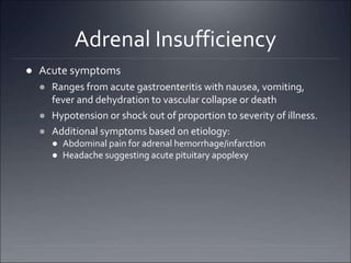 Adrenal insufficiency crisis | PPTX