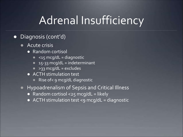 Adrenal insufficiency crisis | PPTX