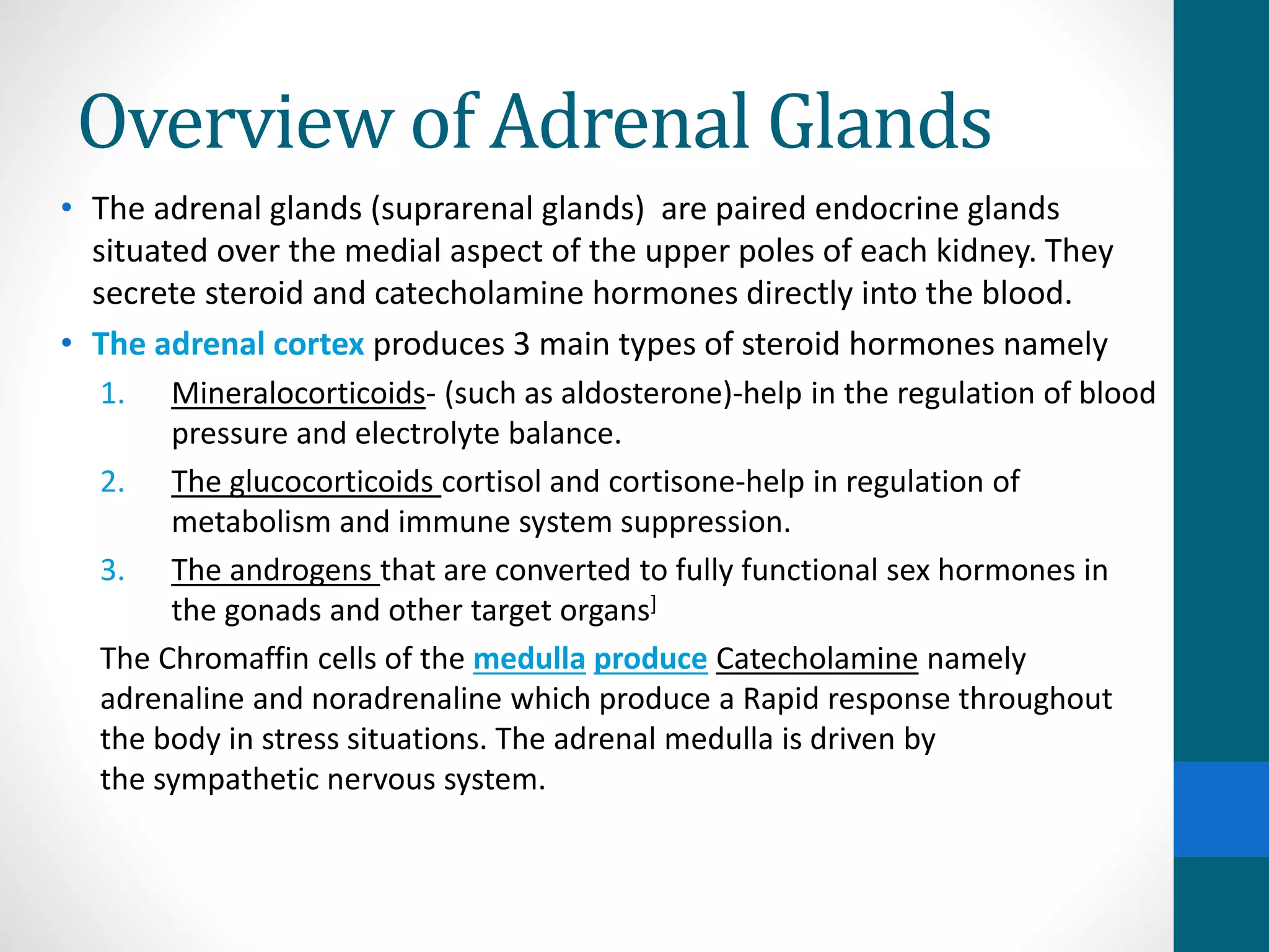 Adrenal gland disorders-Cushing's disorder,Addison's disease and ...