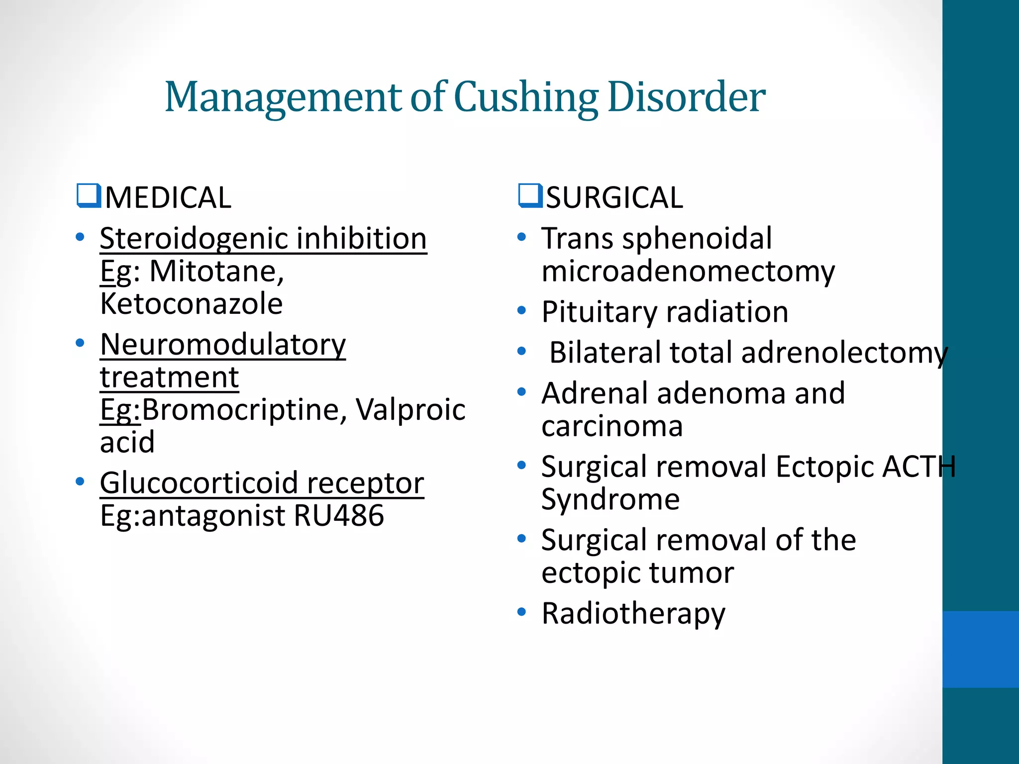 Adrenal gland disorders-Cushing's disorder,Addison's disease and ...