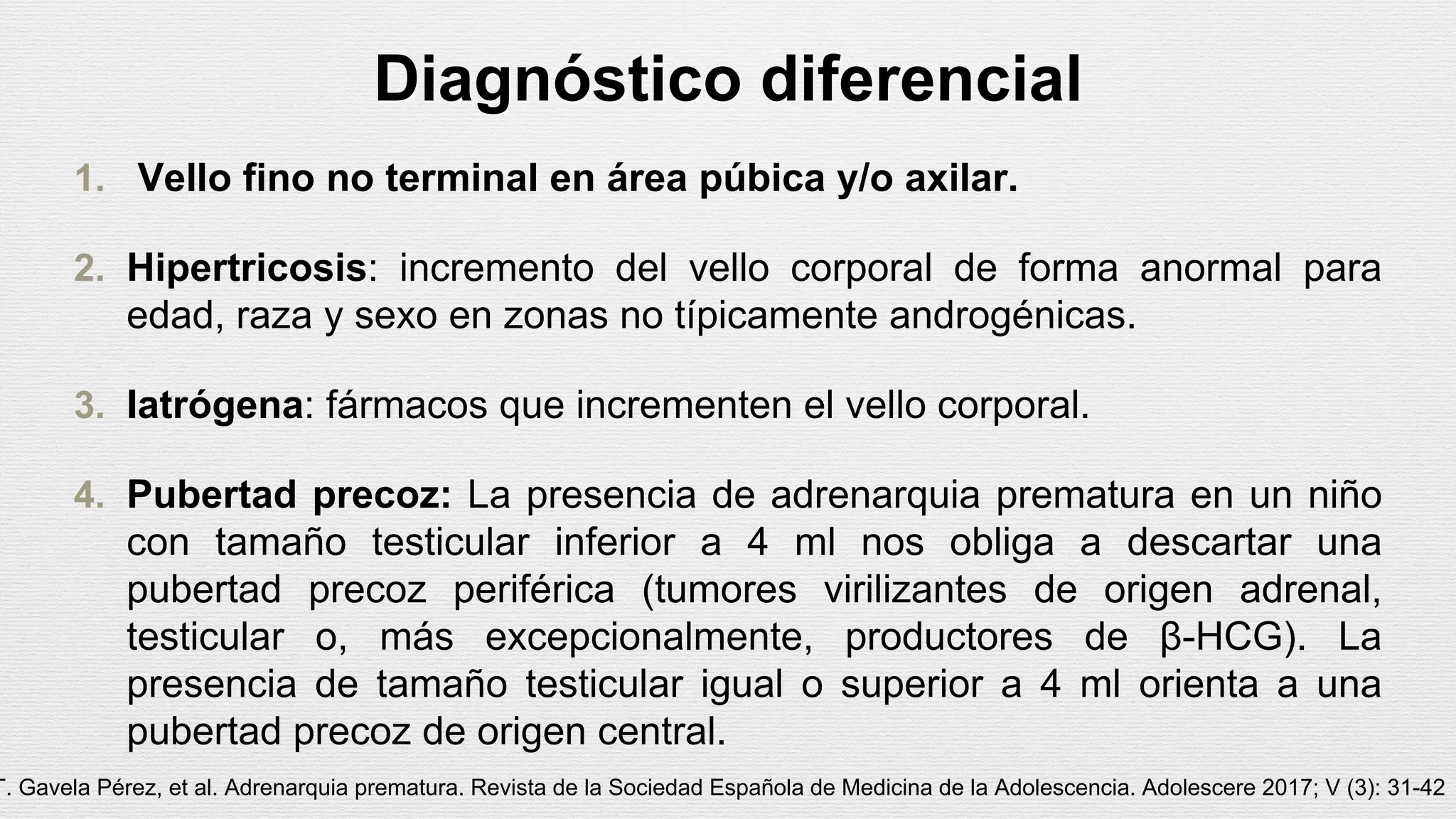Adrenarquia prematura/pubertad precoz final | PPT