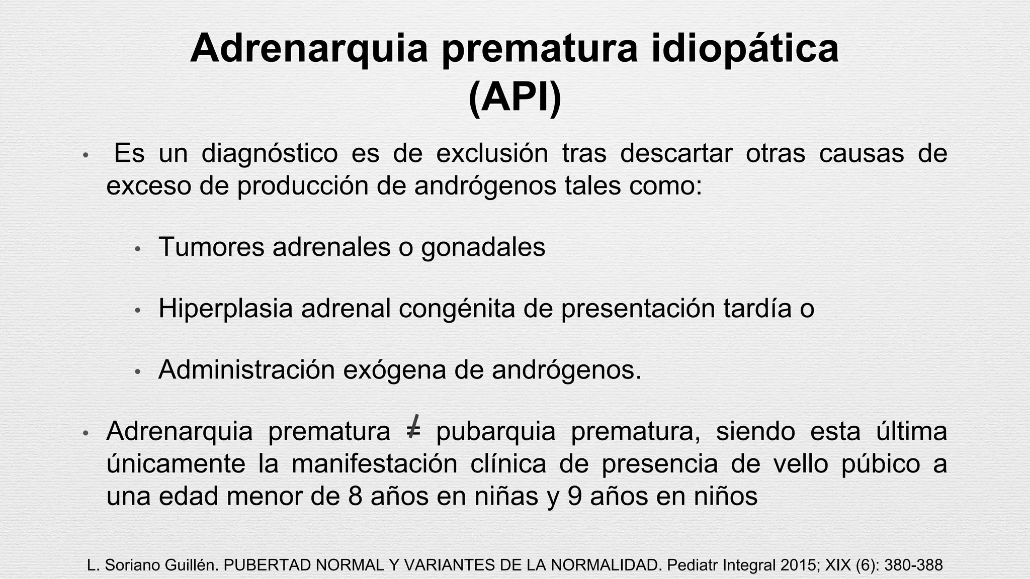 Adrenarquia prematura/pubertad precoz final | PPT