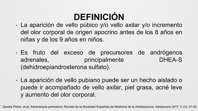 Adrenarquia prematura/pubertad precoz final | PPT