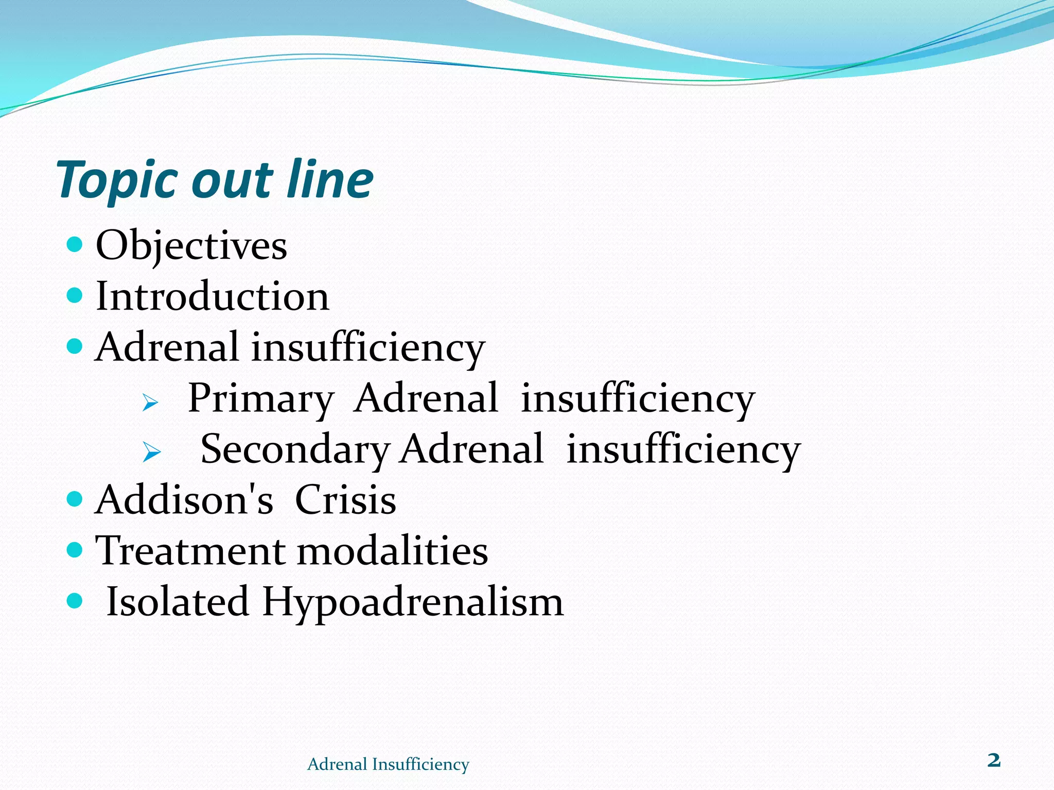 Adrencortical hypofunction | PPTX