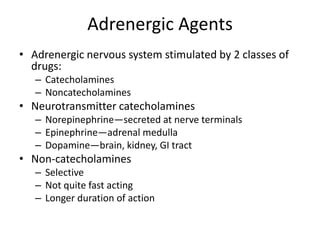 Adrenergic agents | PPTX | Endocrine and Metabolic Diseases | Diseases ...
