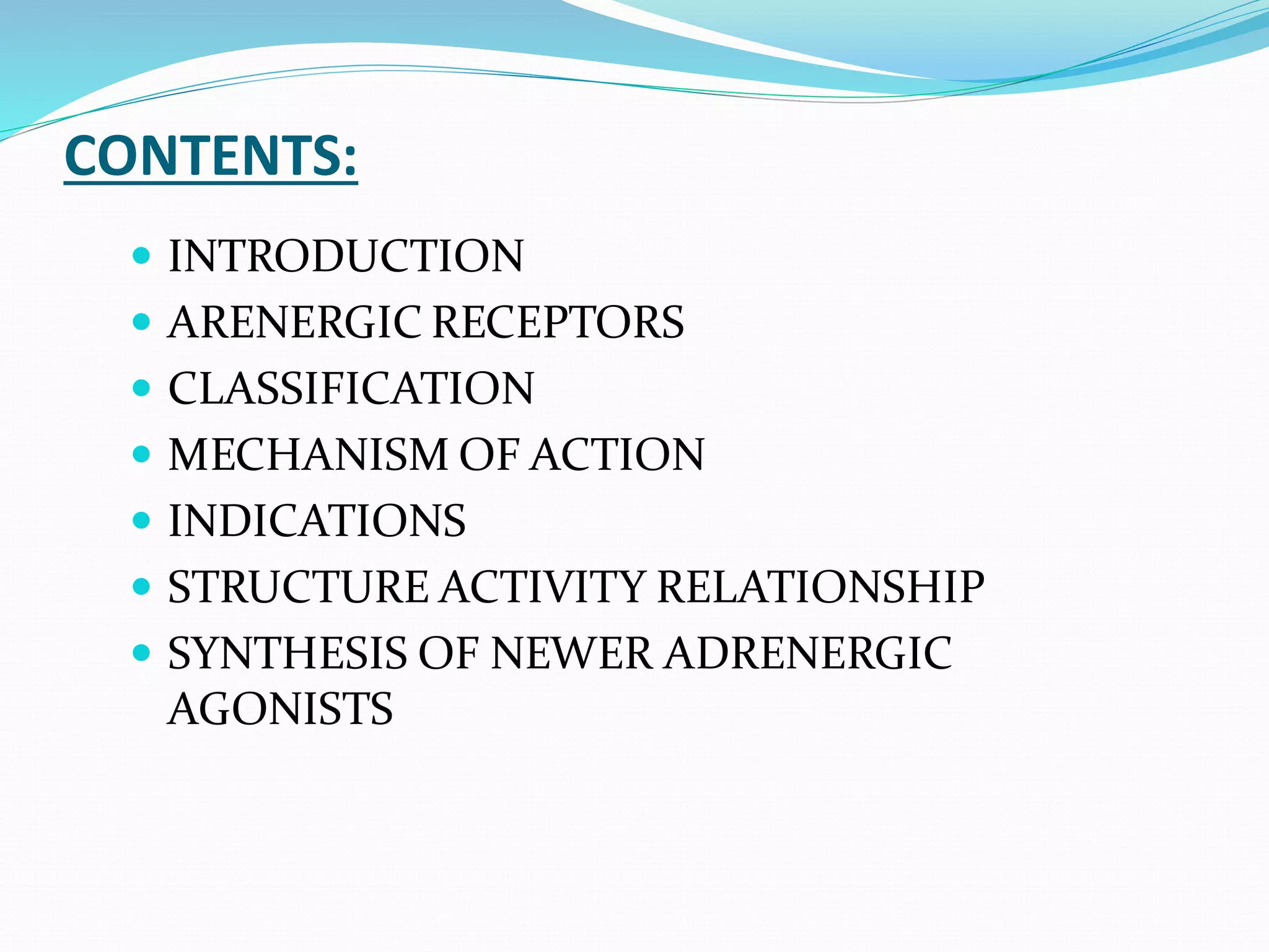 Adrenergic agents M. Pharm. | PDF