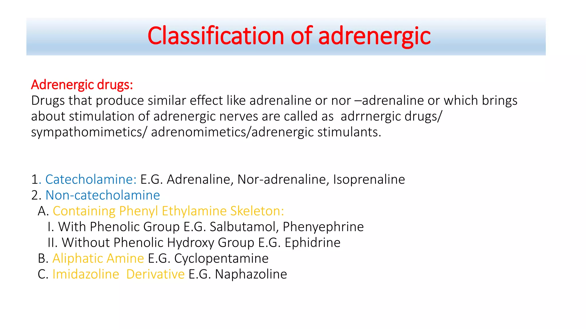 Adrenergic agonsit and antagonist D. Pharmacy As per new ER 2020 | PPTX