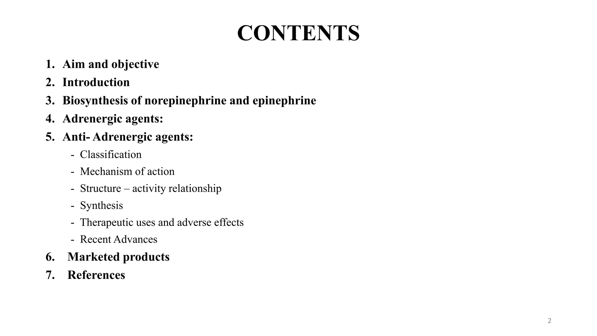 Adrenergic and anti-adrenergic agents | PPTX