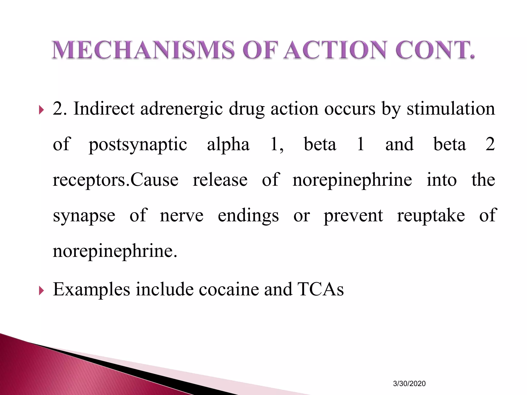ADRENERGIC & ANTIADRENERGIC DRUGS | PDF