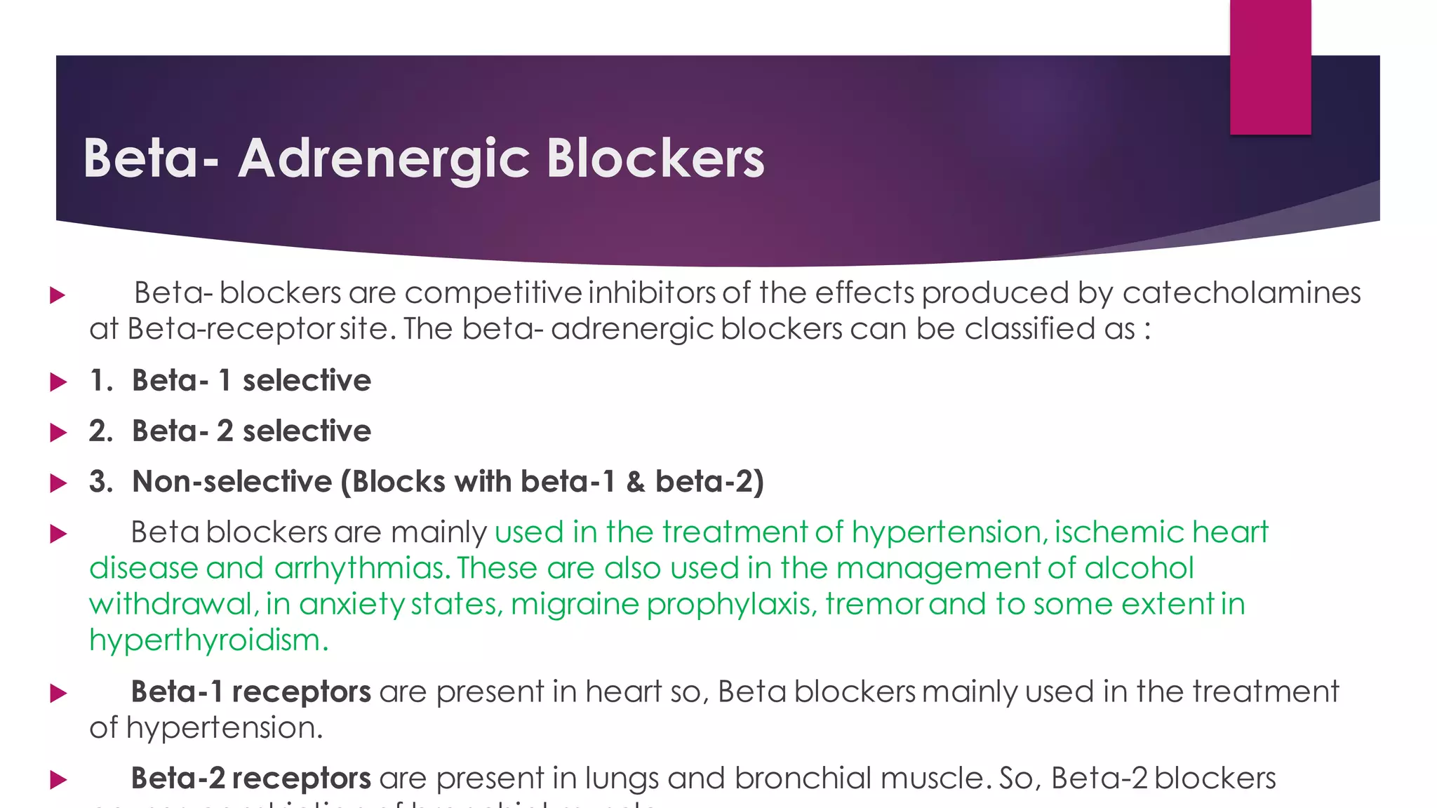 Adrenergic blockers | PDF | Heart and Cardiovascular Diseases ...