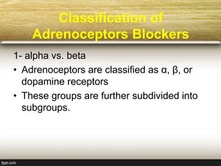 Adrenergic blocking agent | PPT