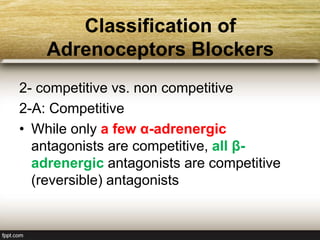 Adrenergic blocking agent | PPT