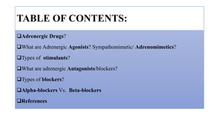 ADRENERGIC DRUG | PPT