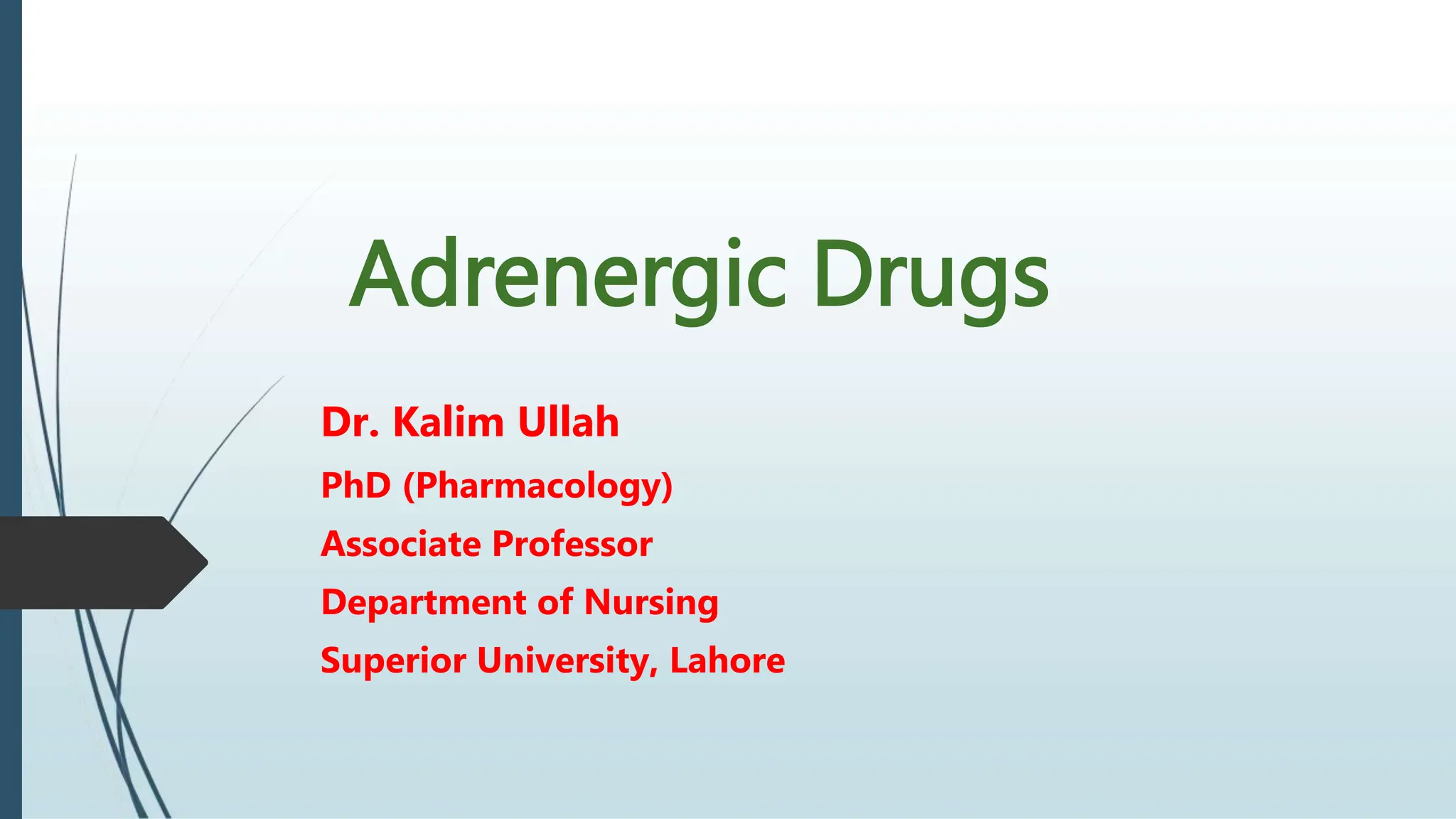 Adrenergic Drugs. Autonomic Nervous System.pptx