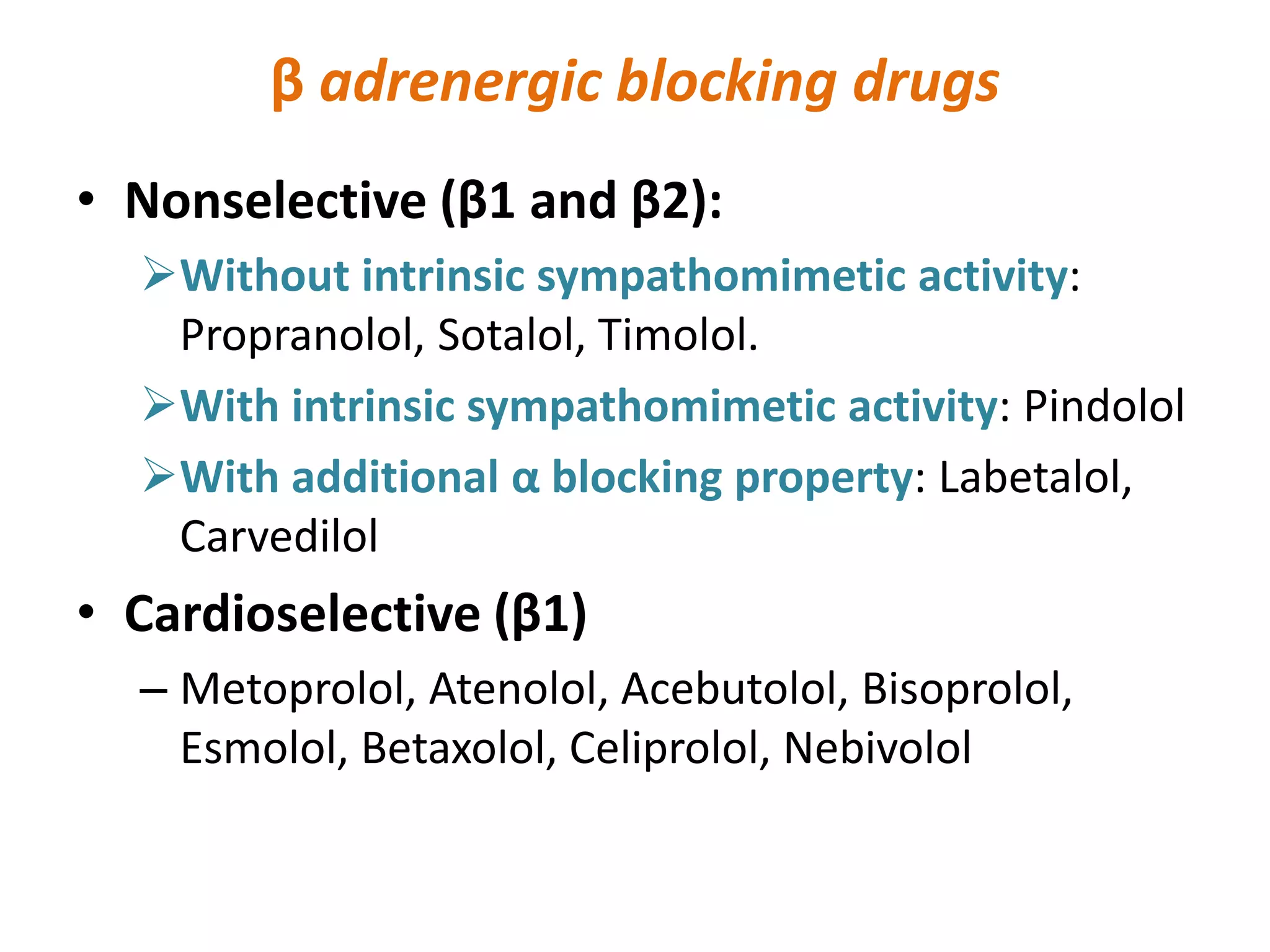 Adrenergic drugs β adrenergic blocker | PPTX