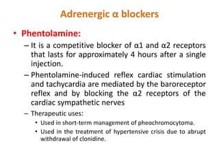 Adrenergic drugs α adrenergic blocker | PPT