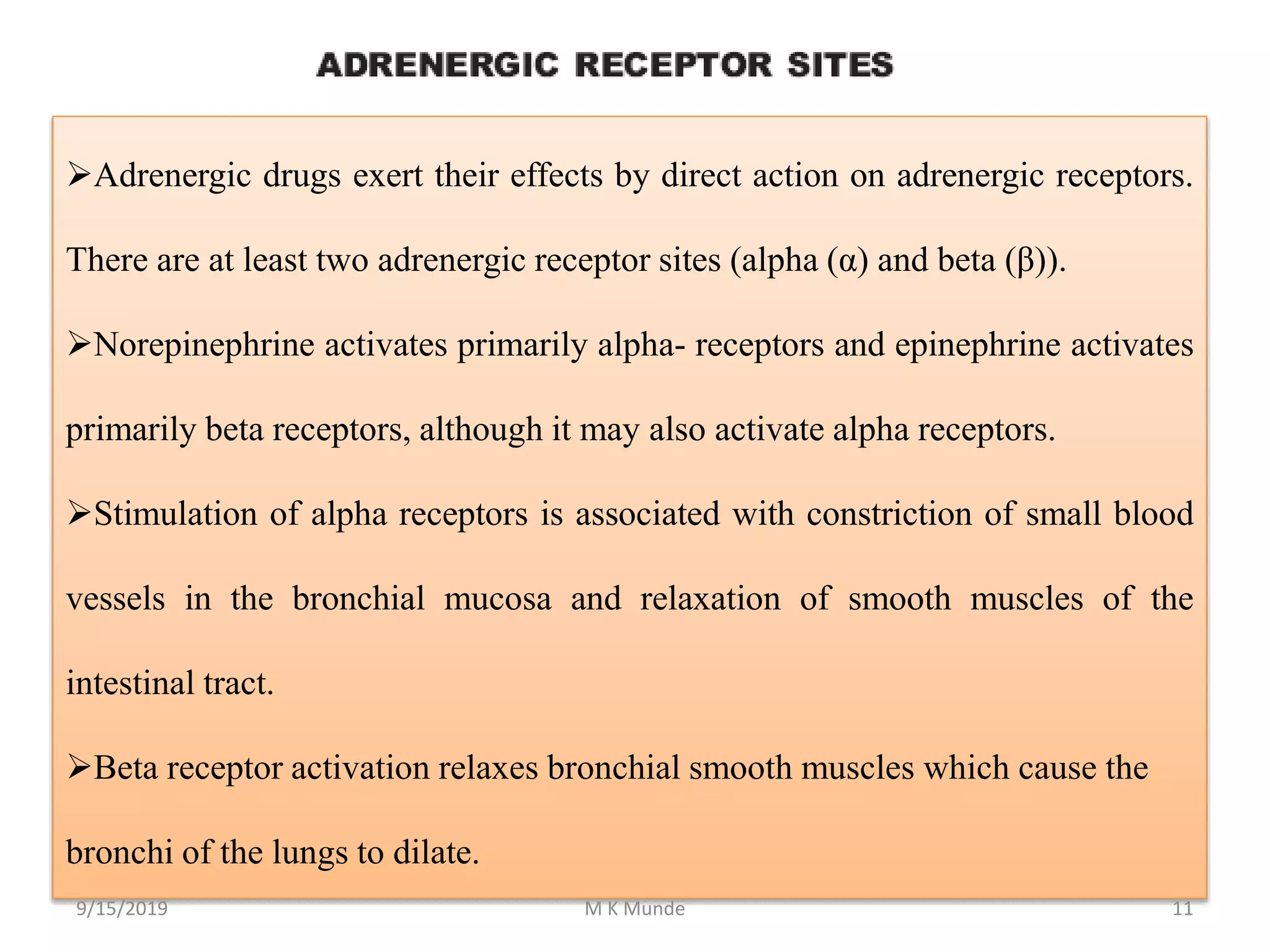 Adrenergic drugs part-I | PPT